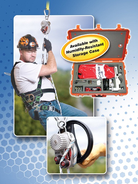 Rescue assist rated for two workers, multiple descents
