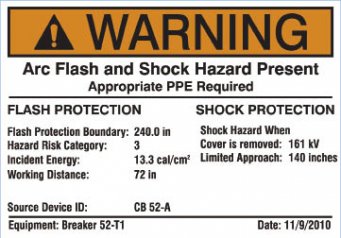 Designing labels for arc-flash protection