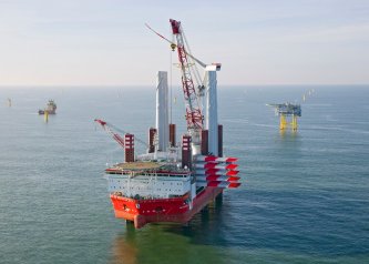 MPI Adventure installs the first offshore wind turbine on Sandbank